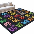 Alphabet Washable Area Rug 5 x 8 ft American Cartoon Early Education ...