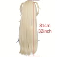 Anime Style Gold and Blue Cosplay Wig - Long Straight Hair for Music ...