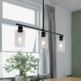 LOHASLED 3-Light Black Pendant Lighting,Kitchen Island Lighting with ...