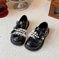 Abomasnow Toddler Girl Mary Jane Shoes Adujstable Pearl Strap School ...