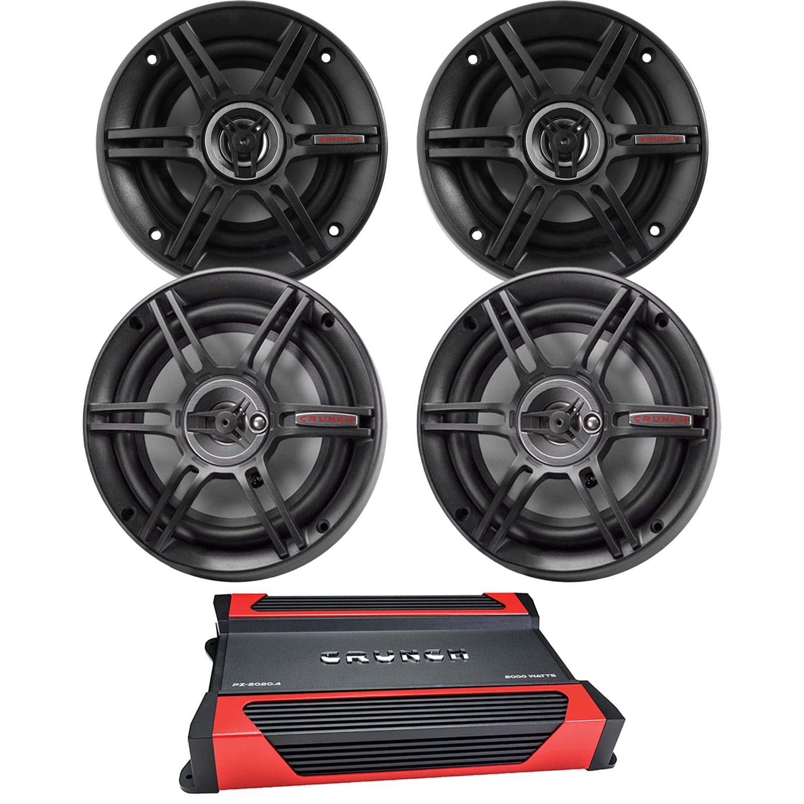 2 x Crunch 5.25" 2-Way 250W Peak Power Coaxial Full Range Automotive ...