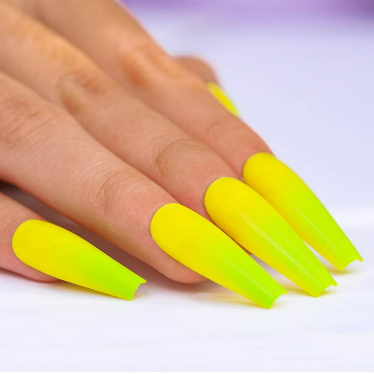 Neon Yellow Acrylic Nails