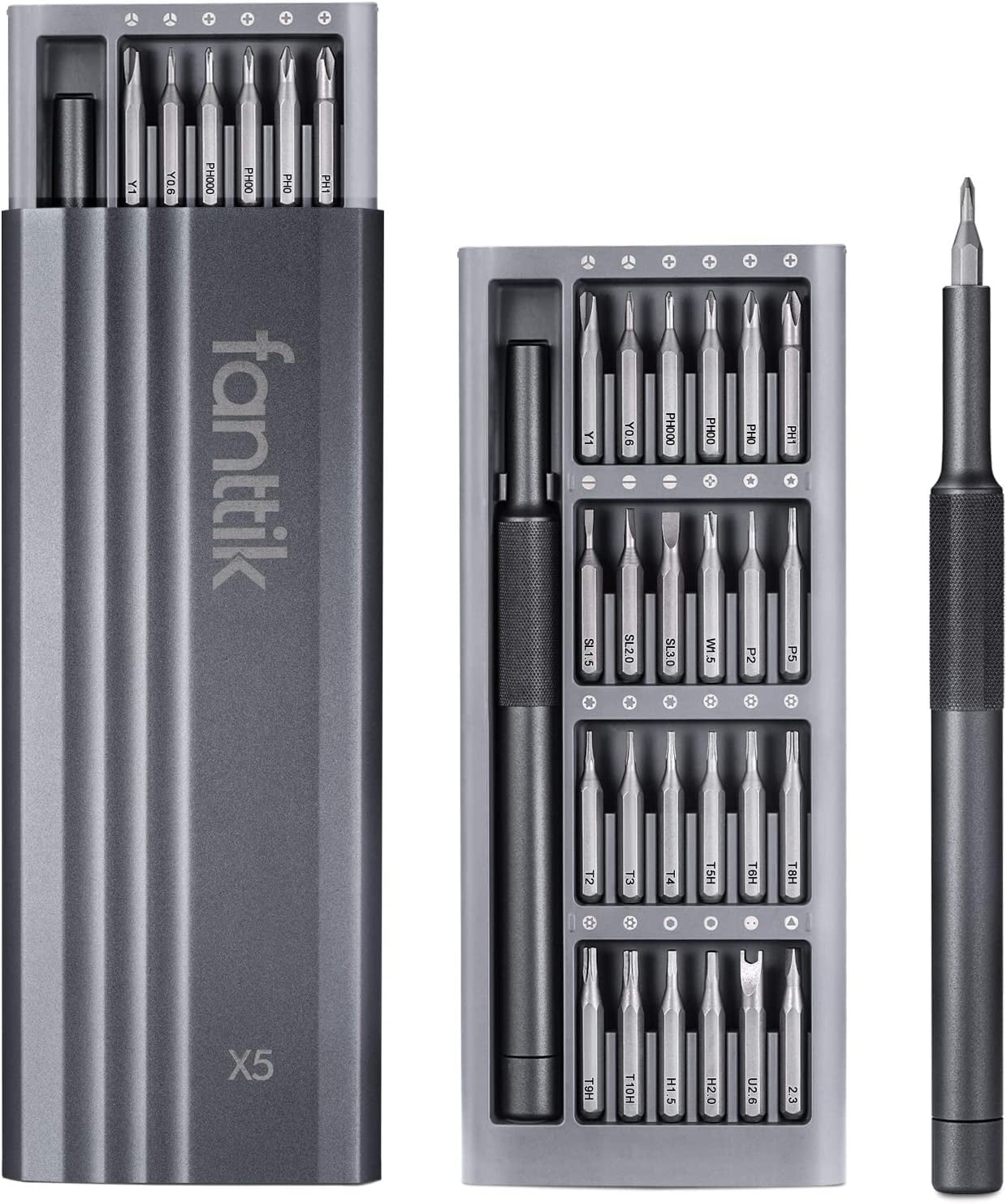 Fanttik Mini Manual Screwdriver, Precision Screwdriver with Magnetic Driver Bits - Walmart.com