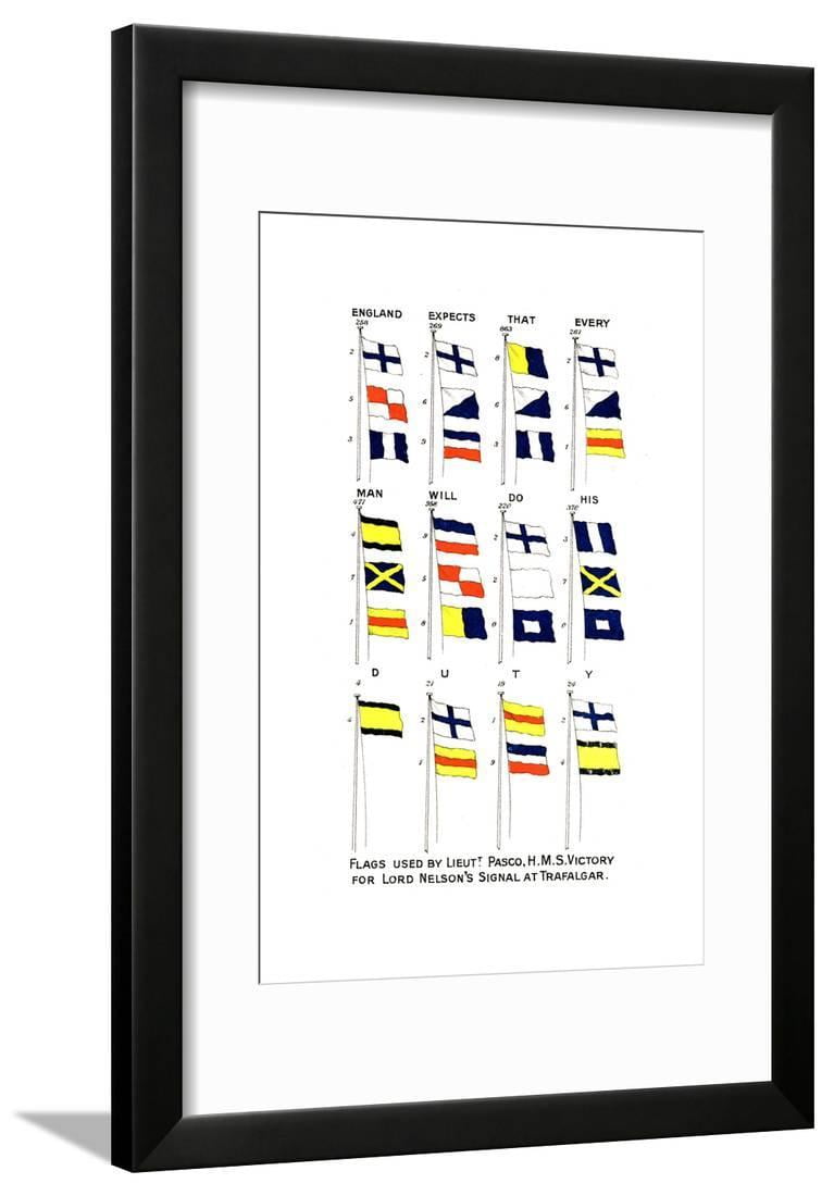 Flags Used for Nelson's Famous Signal at the Battle of Trafalgar, 1805 ...