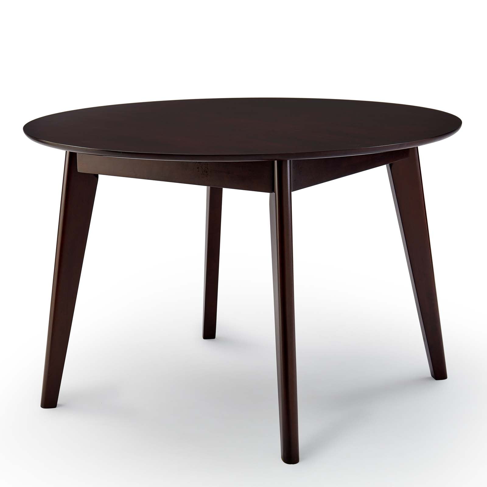 Dining Table, Round, Wood, Drak Brown, Modern Contemporary Urban Design ...