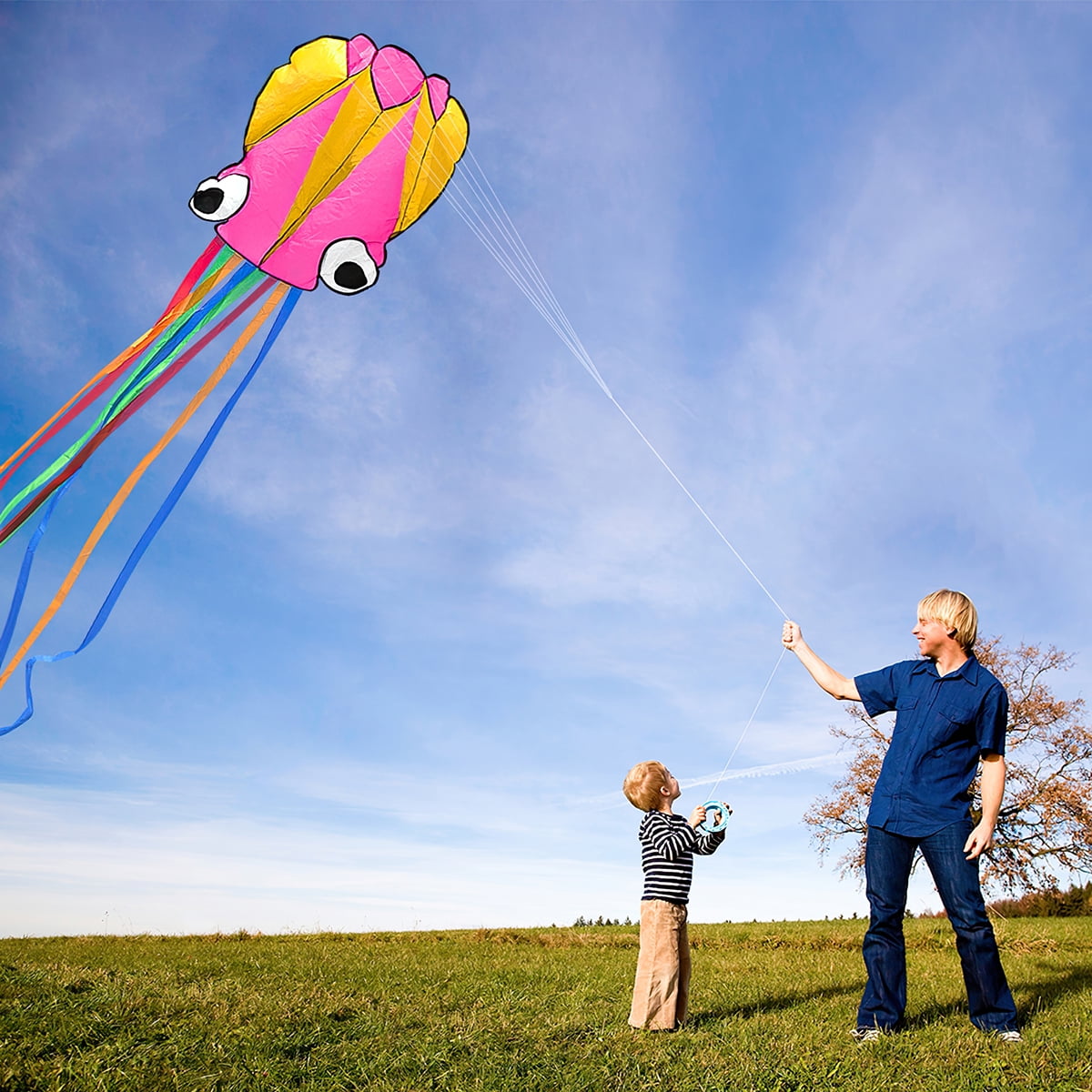 Outdoor Large Octopus Kites, Lightweight Kites for Kids and Adults ...