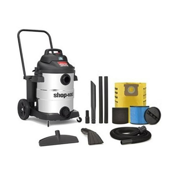 Shop-Vac 9627710 10 gal 6.5 Peak HP Stainless Steel Contractor Wet Dry Vacuum, Black - Walmart.com