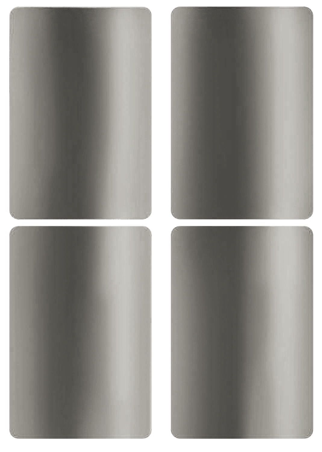 Royal Green Metallic Silver Stickers 3 inches by 2 inches - Rectangular ...