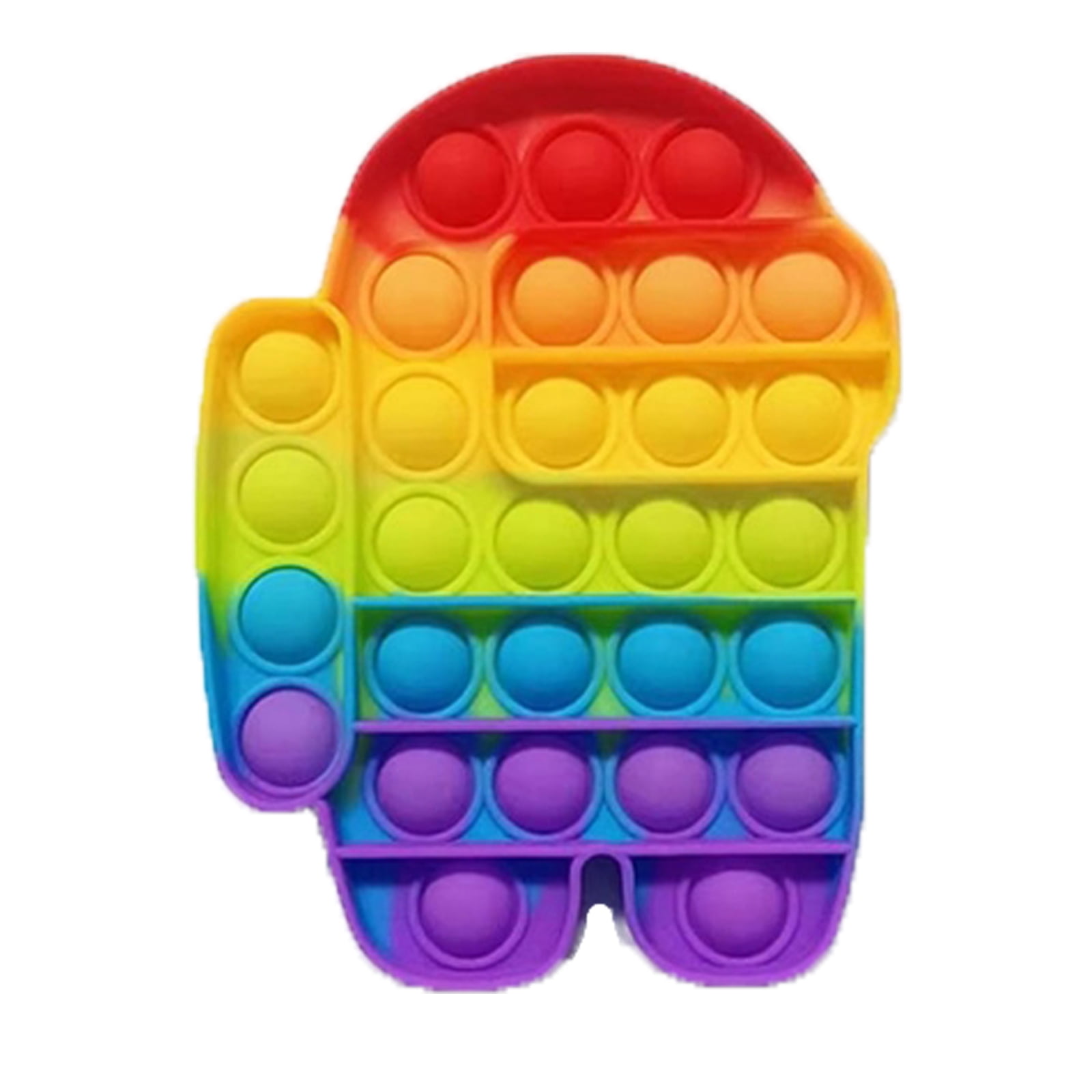 ZIYIXIN Small Game Push Pop Bubble Fidget Toy, Stress Reliever Rainbow ...