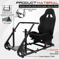 Supllueer Racing Simulator Cockpit with Seat Mountable Monitor Stand ...