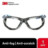 3M Safety Glasses, Virtua CCS, ANSI Z87, Anti-Fog, Clear Lens, Blue ...