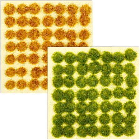 98 Pieces Static Grass Tuft 3 mm Self Adhesive Static Grass Railway ...
