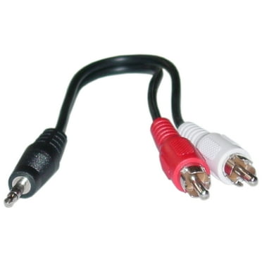 C2G 6in Value Series™ One 3.5mm Stereo Female To Two RCA Stereo Male Y ...