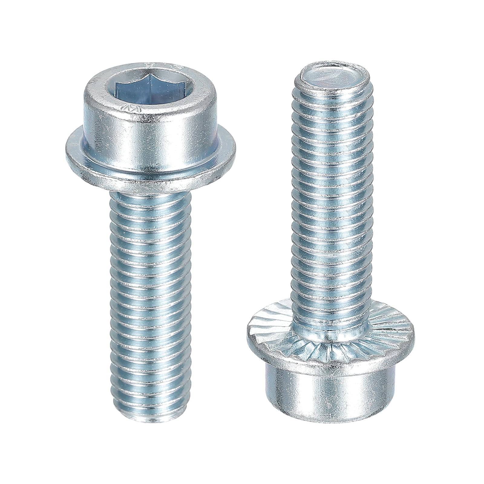 M10x35mm Flanged Socket Head Screws, 10 Pack 8.8 Grade Carbon Steel ...