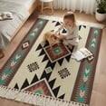 Bedroom Rug Carpet 3'x 5', Southwest Geometric Washable Floor Carpet ...