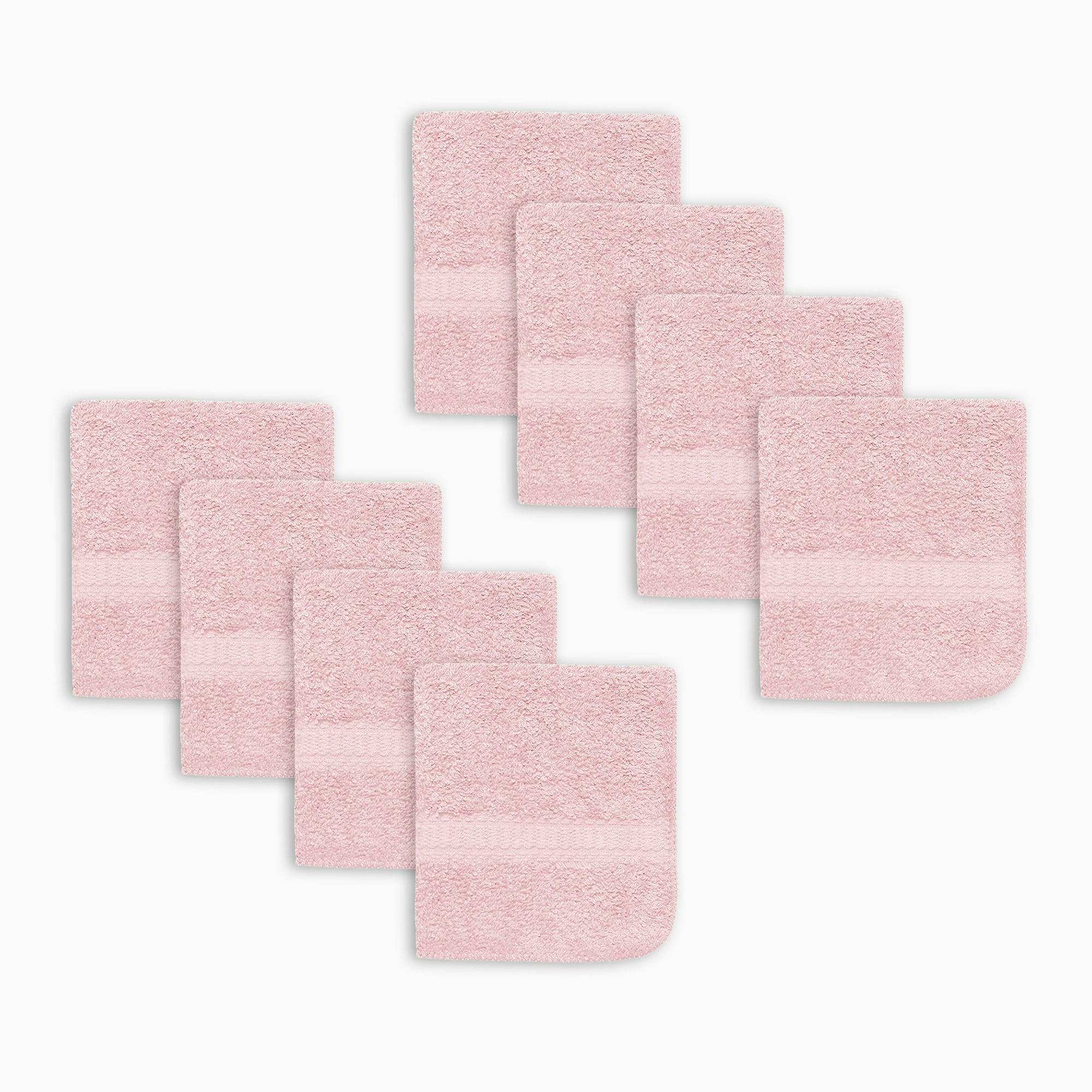 Click here for Mainstays Basics 8pk Washcloth Set  Pink 12x12 prices