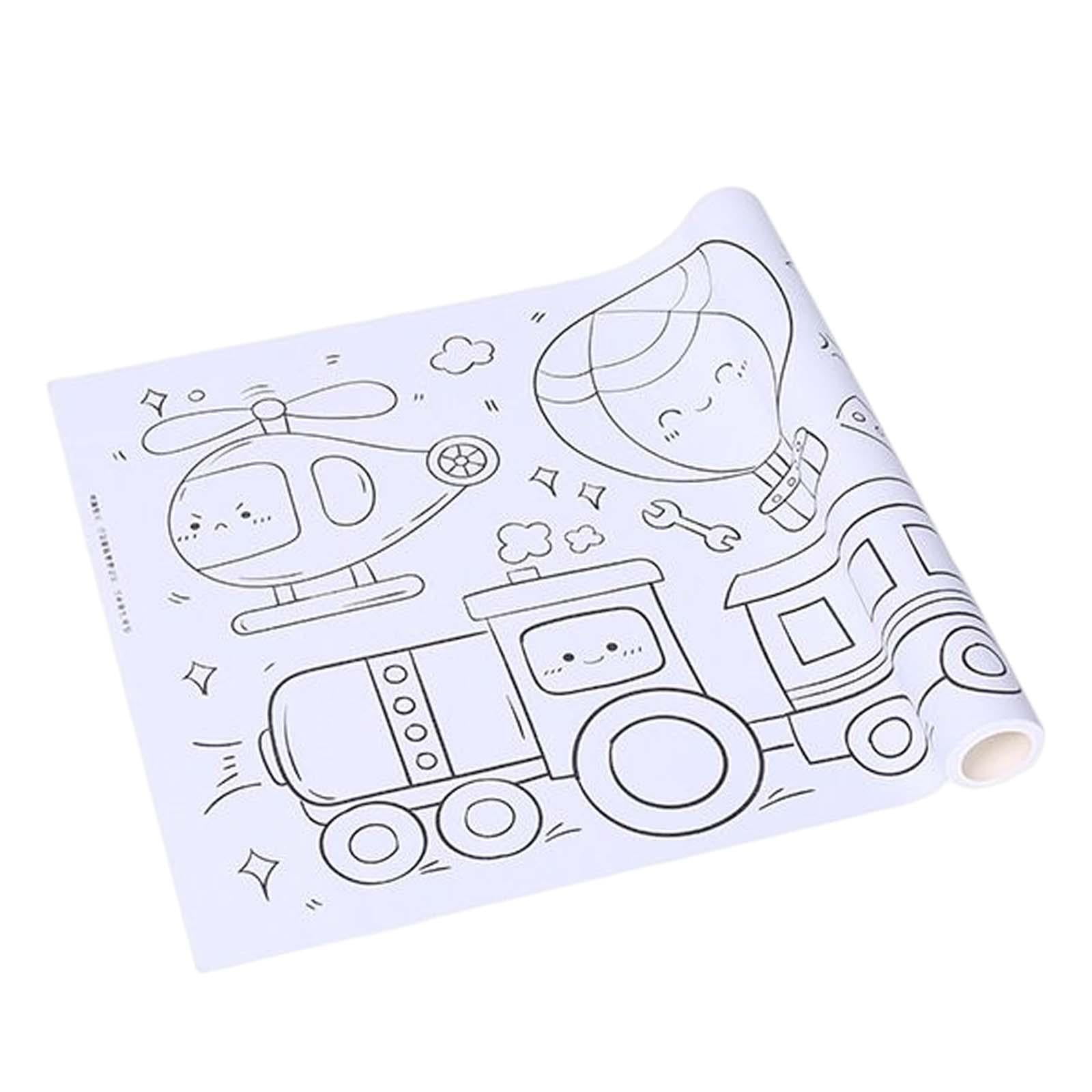 Sticky Drawing Paper Roll 12x118inch Coloring Stickers Creative ...