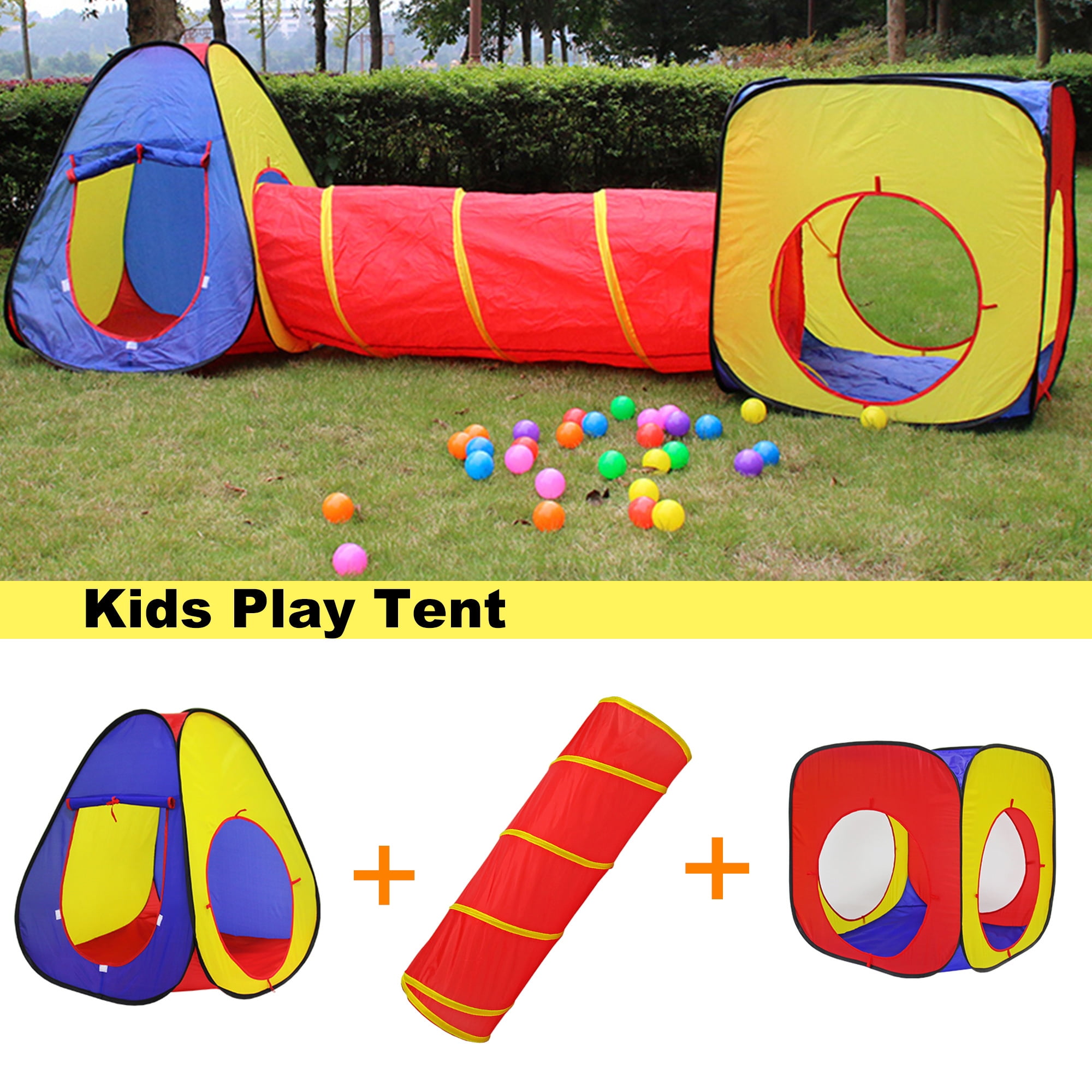 YouLoveIt Kids Play Tent Indoor Outdoor Tent Play Tunnel Ball Pit ...