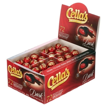 Cella's Dark Chocolate Covered Cherry Candy, 8oz Box (16 Count ...