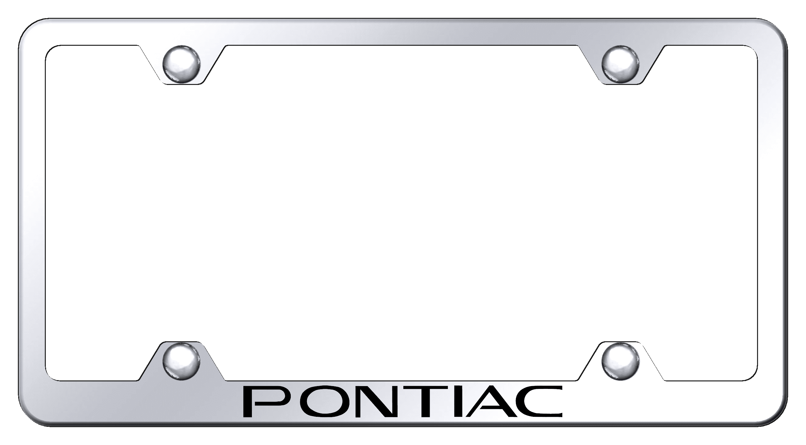 Pontiac Laser Etched Logo Wide Body License Plate Frame (Chrome ...