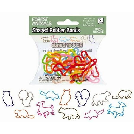 Forest Animals Shaped Rubber Bands 12 per pack, 12 bands per pack By ...