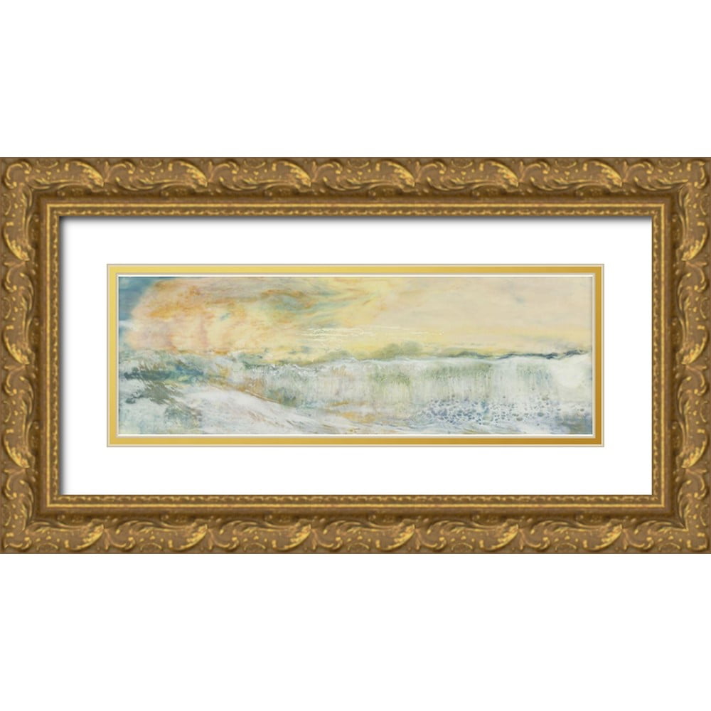 Shanti, Shima 24x11 Gold Ornate Wood Framed with Double Matting Museum ...