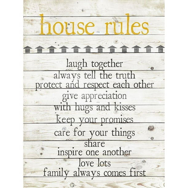 House Rules Poster Print by Anna Quach - Walmart.com - Walmart.com