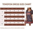 TEMOFON Women's Summer Boho Dress, Casual V Neck Floral Print, Loose ...