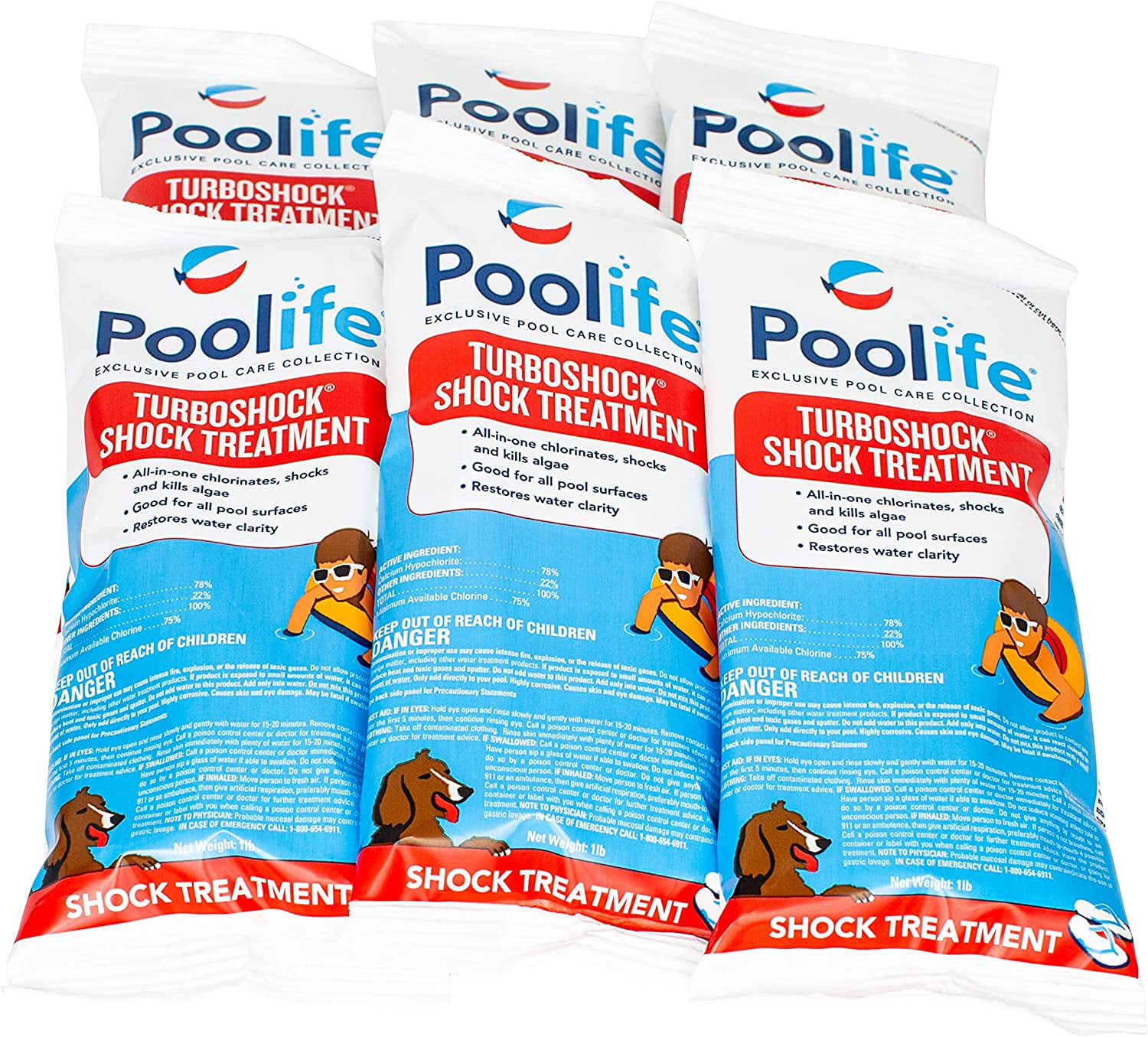 POOLIFE Turbo Shock 1 Lbs Bags (6) - Walmart.com