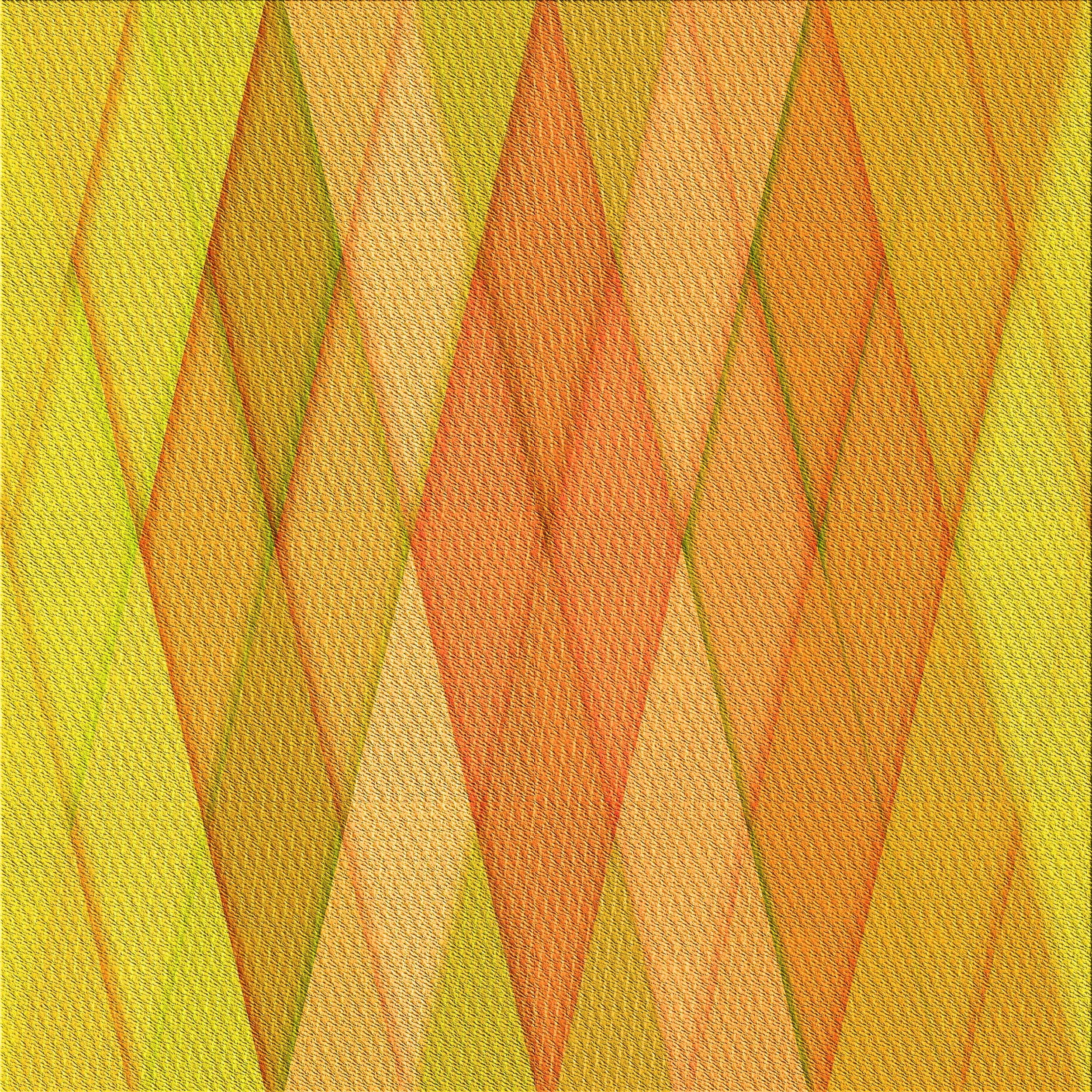Ahgly Company Indoor Square Patterned Neon Orange Area Rugs, 5' Square ...