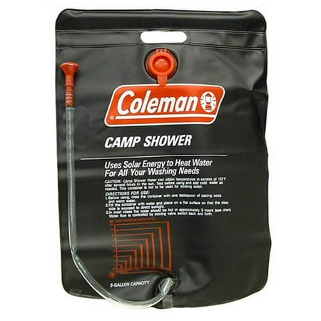 Coleman 5 Gallon PVC Solar Heated Water Camp Shower - With On & Off ...