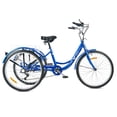Viribus 24" Adult Tricycle 7 Speed 3 Wheel Beach Cruiser Bike Trike for ...