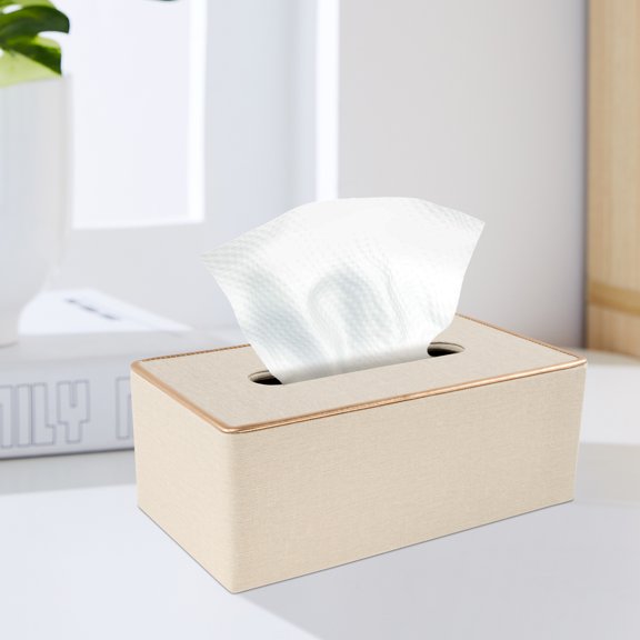 Wood Tissue Box Cover Square, 5.5 x 5.5 X 6.1 inch Tissue Box Holder ...
