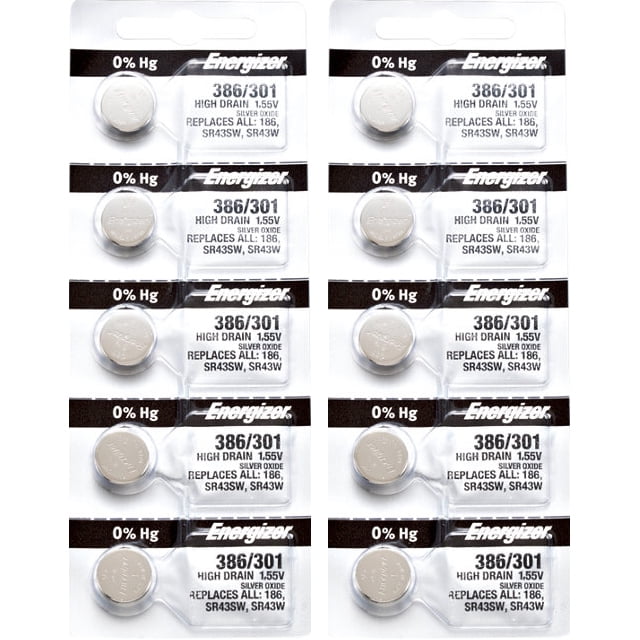 Click here for 10 X Energizer 386 Watch Batteries  Sr43w Or 301 B... prices