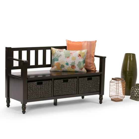 Simpli Home Dakota Entryway Storage Bench - Walmart.com