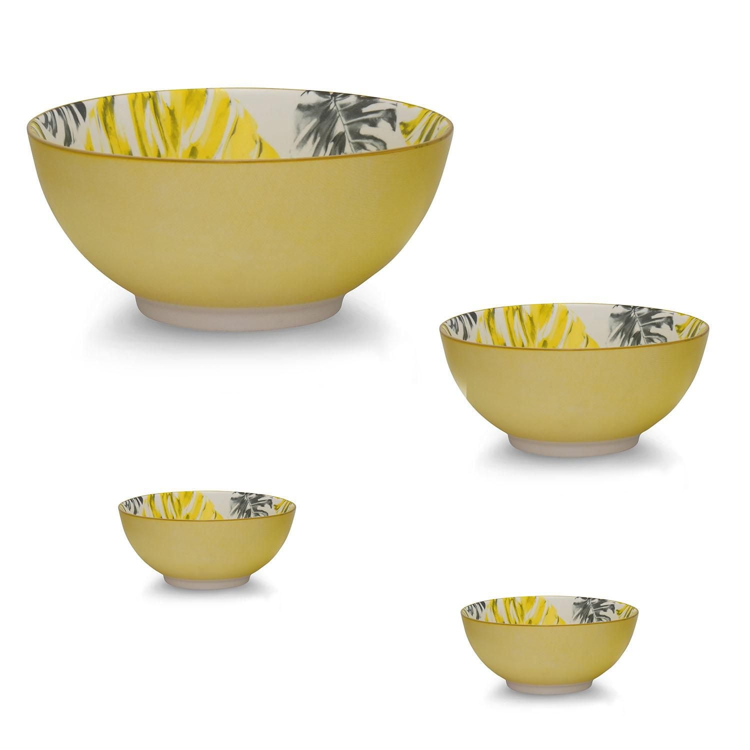 Click here for Brilliant Botanical Yellow 4 Piece Bowl Set prices