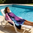 Butterfly pattern travel beach towel, high water absorption, quick ...