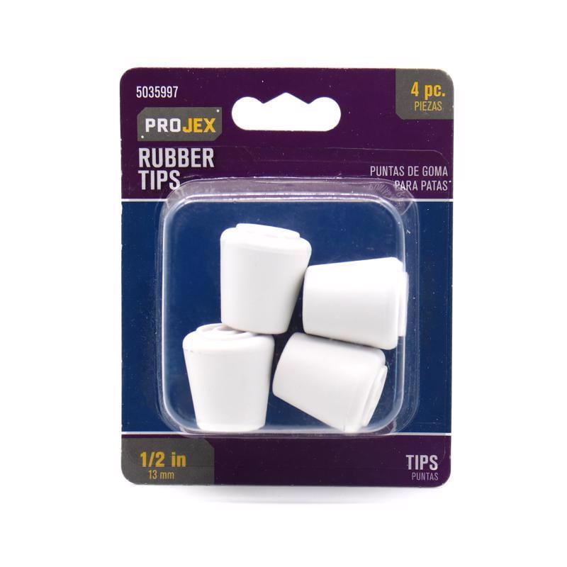 Projex Rubber Leg Tip White Round 1/2 in. W 4 pk - Walmart.com