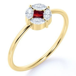10k Yellow Gold Marquise Ruby filigree Ring - Walmart.com