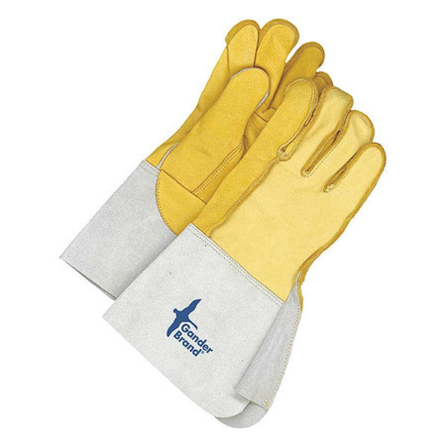 64-1-1065C-12 Grain Leather Utility Glove Gauntlet Outseam Sewn Ruf ...