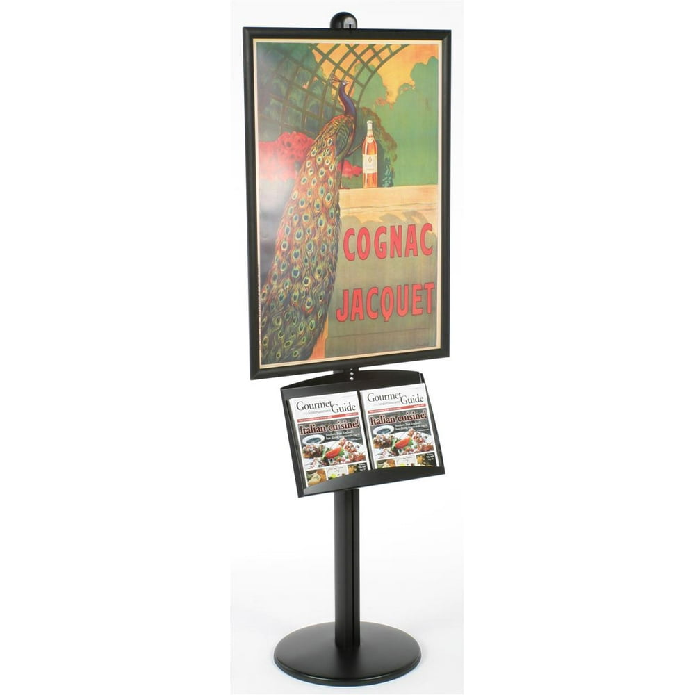 6ft. Poster Stand with Literature Shelf, Free-Standing Sign Holder with ...