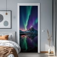 1set PVC Door Wall Stickers Self-Adhesive Sticker Aurora 2000x400mm ...