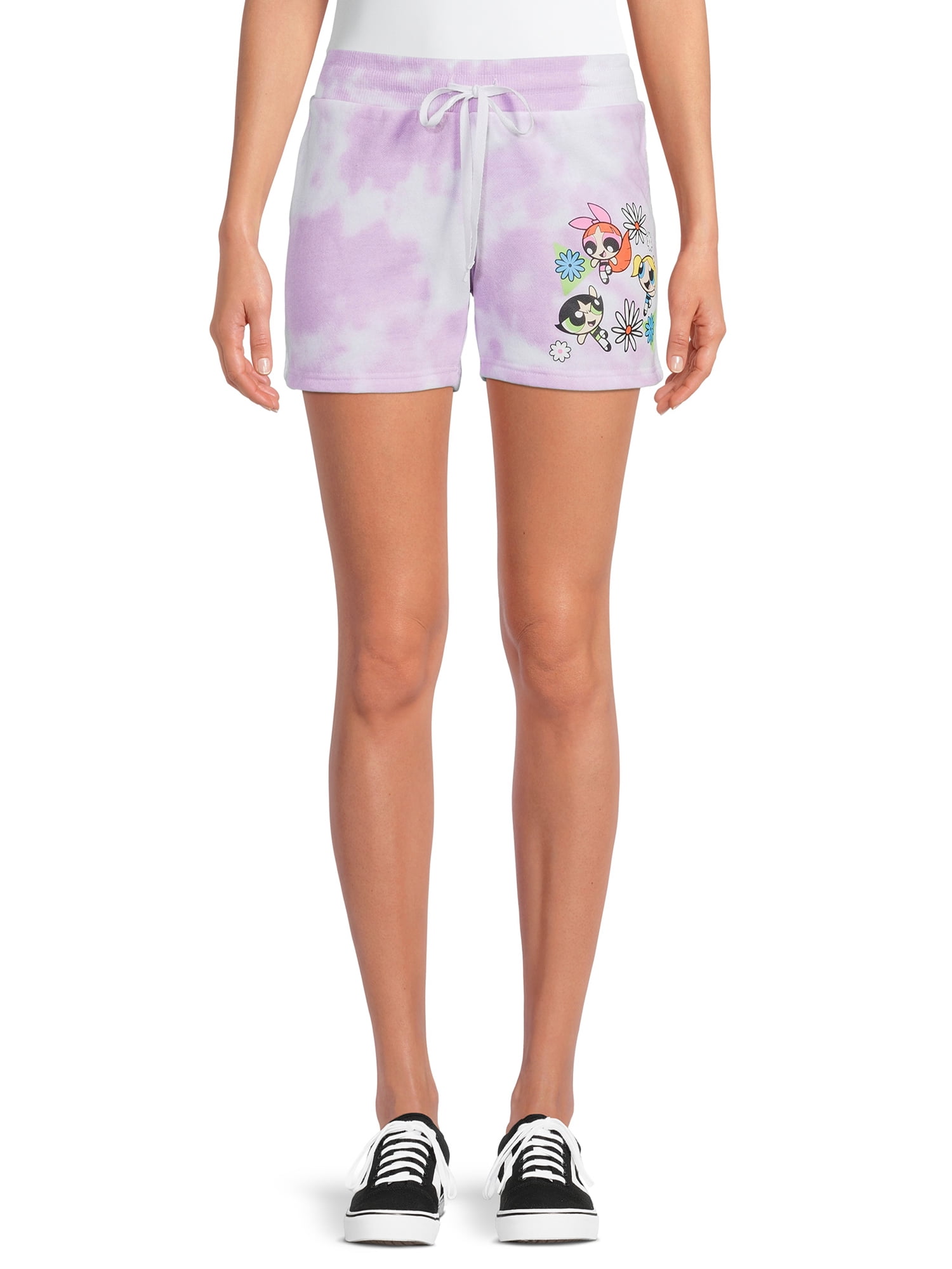 Powerpuff Girls Juniors’ Daisy Print Tie Dye Easy Shorts - Walmart.com