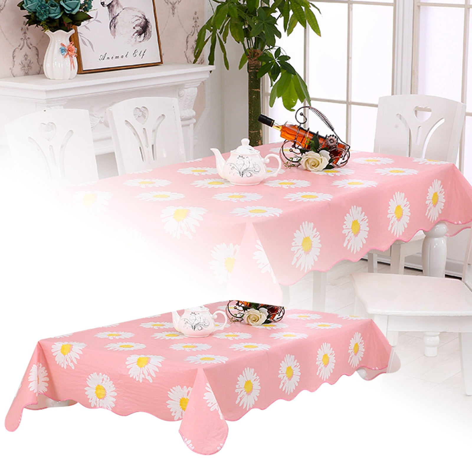 PEVA Film Tablecloth for Round and Rectangle Impermeable Composite TV ...