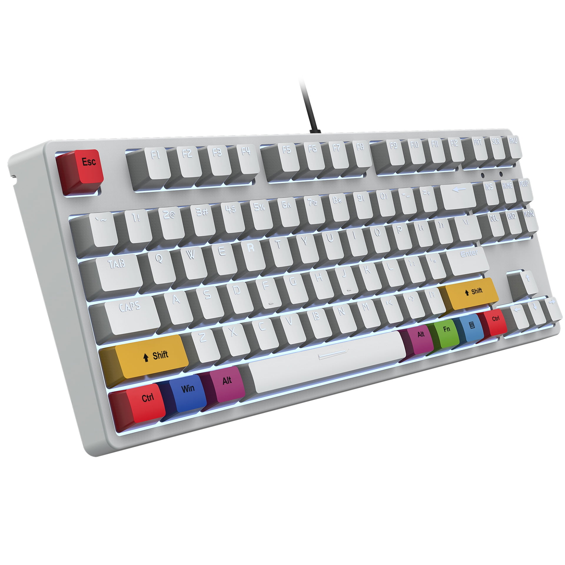 Yidarton L600 87 Key Wired Mechanical Game Keyboard Red Axis Electric ...