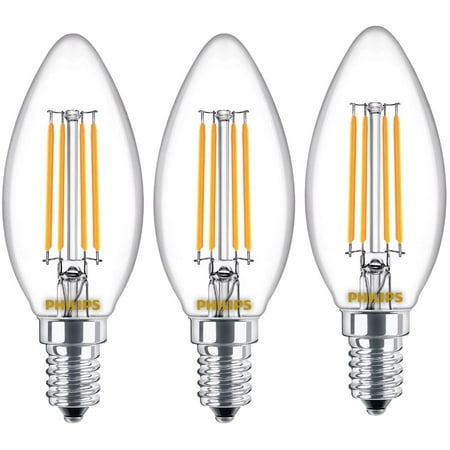 3 Pack 4.5W B12 Candelabra Base Daylight Dimmable LED Bulb | Walmart Canada