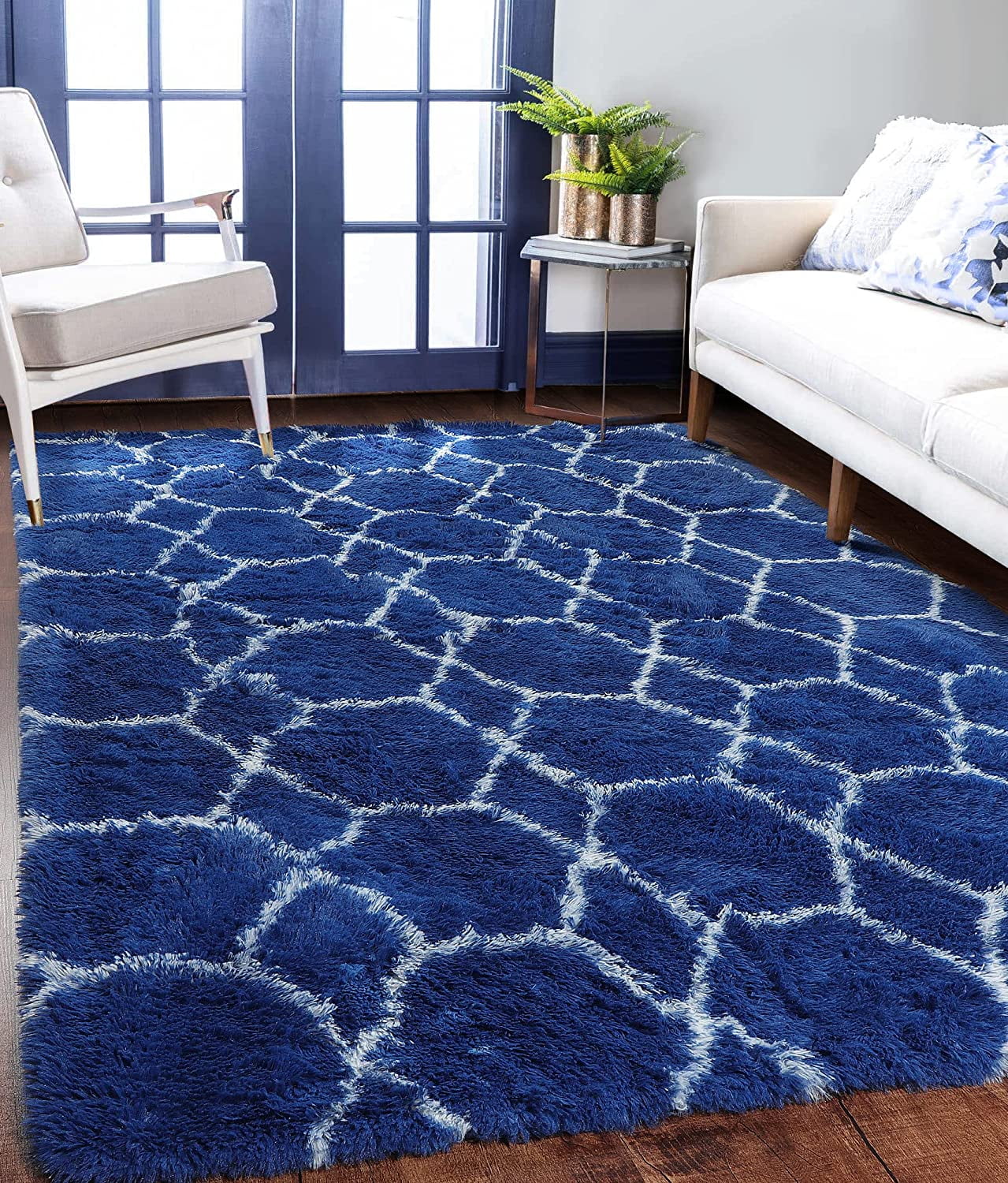 Fashionable and durable Moroccan Fluffy Rugs for Living Room,Furry ...