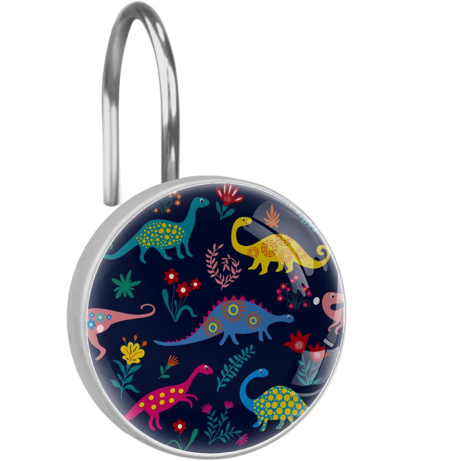 Dinosaur Shower Curtain Hooks（Set of 12）for Home Hotel Shower Rods ...