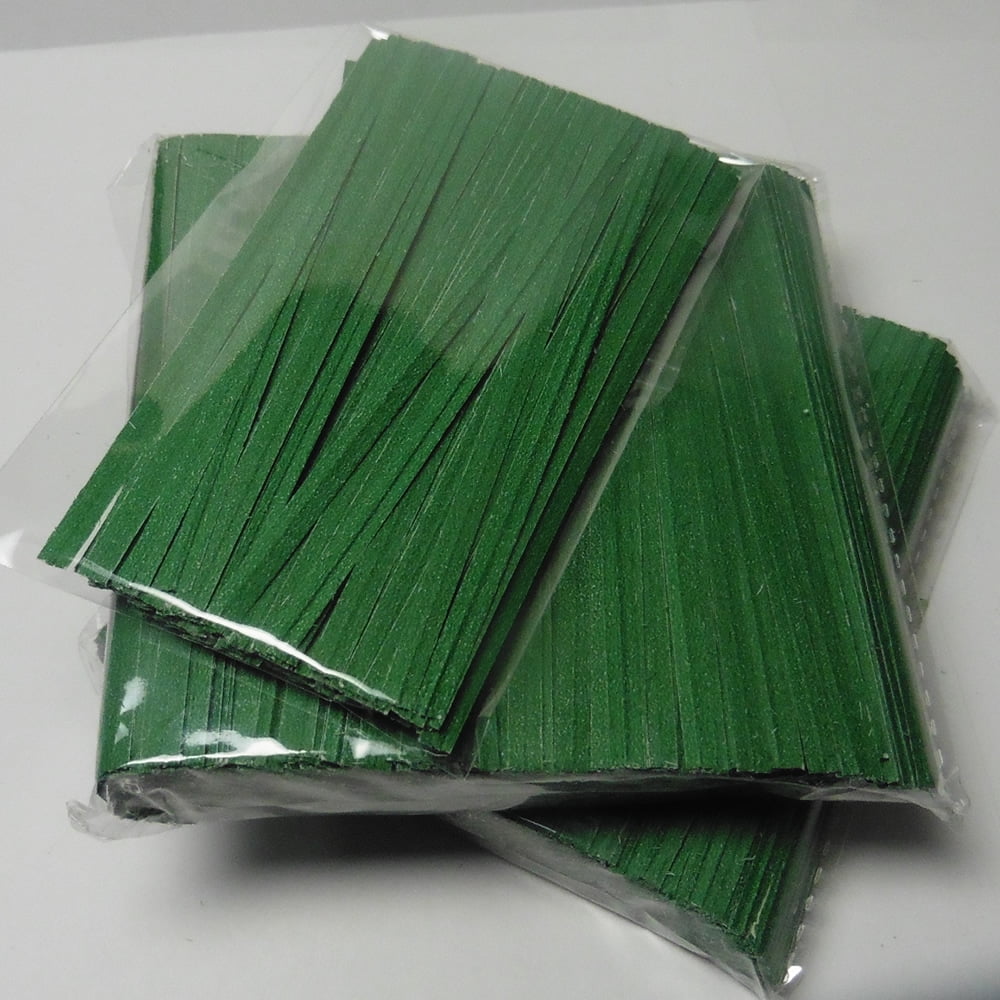 1000pcs 4" GREEN paper twist ties wired ties - Walmart.com