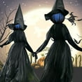BESTSKY 2026 New Halloween Witch Animated Decor with Color-Changing Led ...